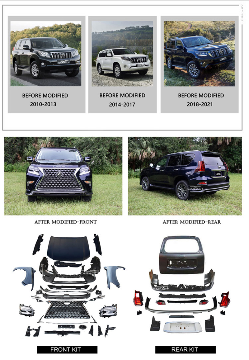 2010-2021 Toyota Prado Convert to Latest GX Style Bodykit